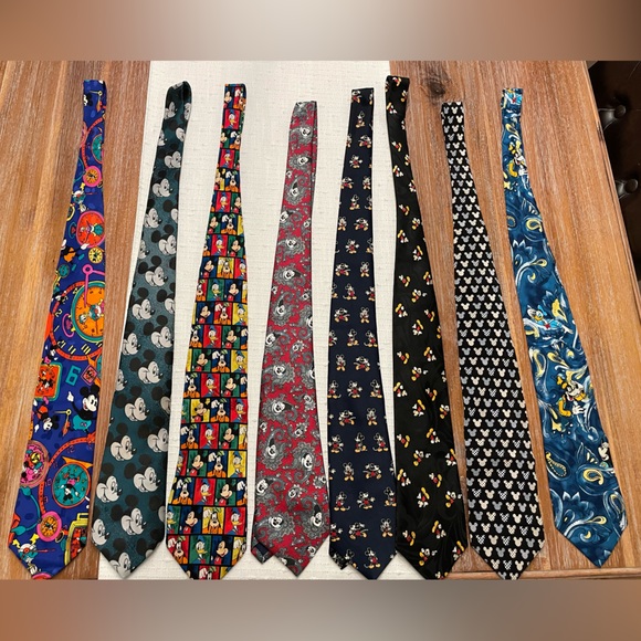 Disney | Accessories | Lot Of 8 Disney Mickey Mouse Ties | Poshmark